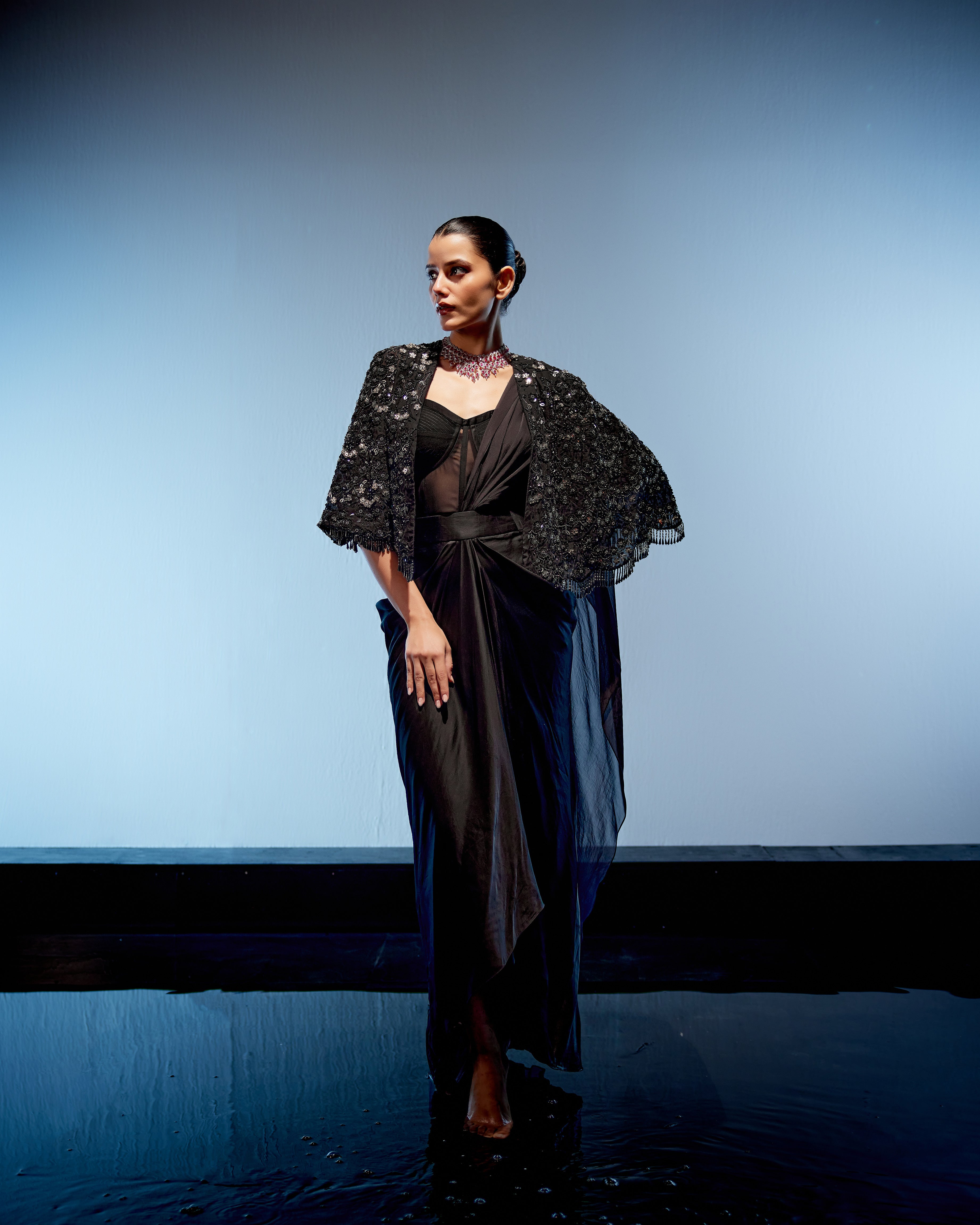 ELOISE CORSET DRAPE SAREE – Miku Kumar