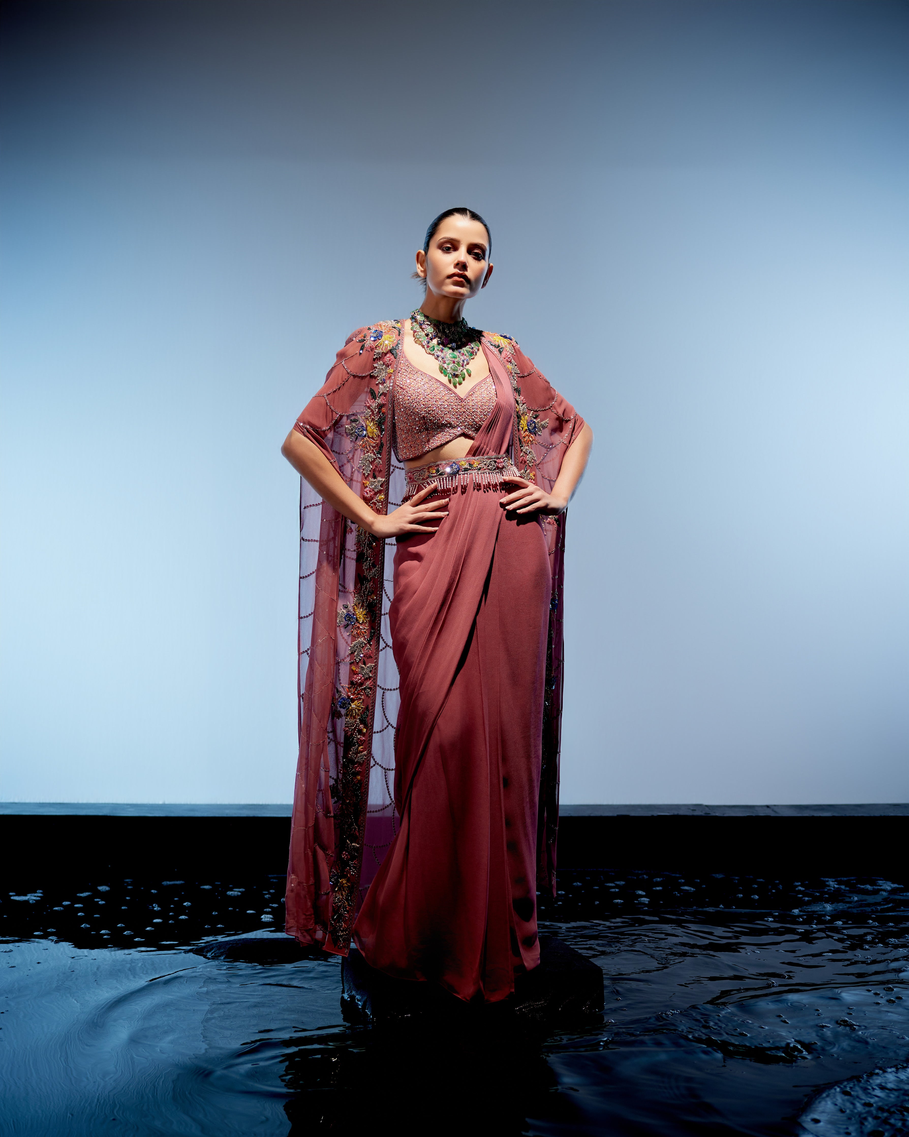 SIENNA DRAPE SAREE – Miku Kumar