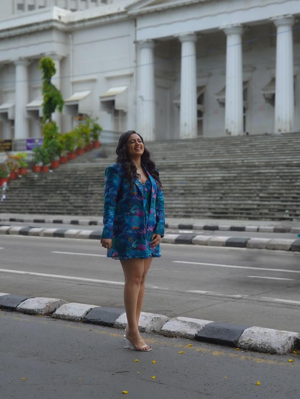 Janice Sequeira in La Villette Paris Jacket Dress – Miku Kumar