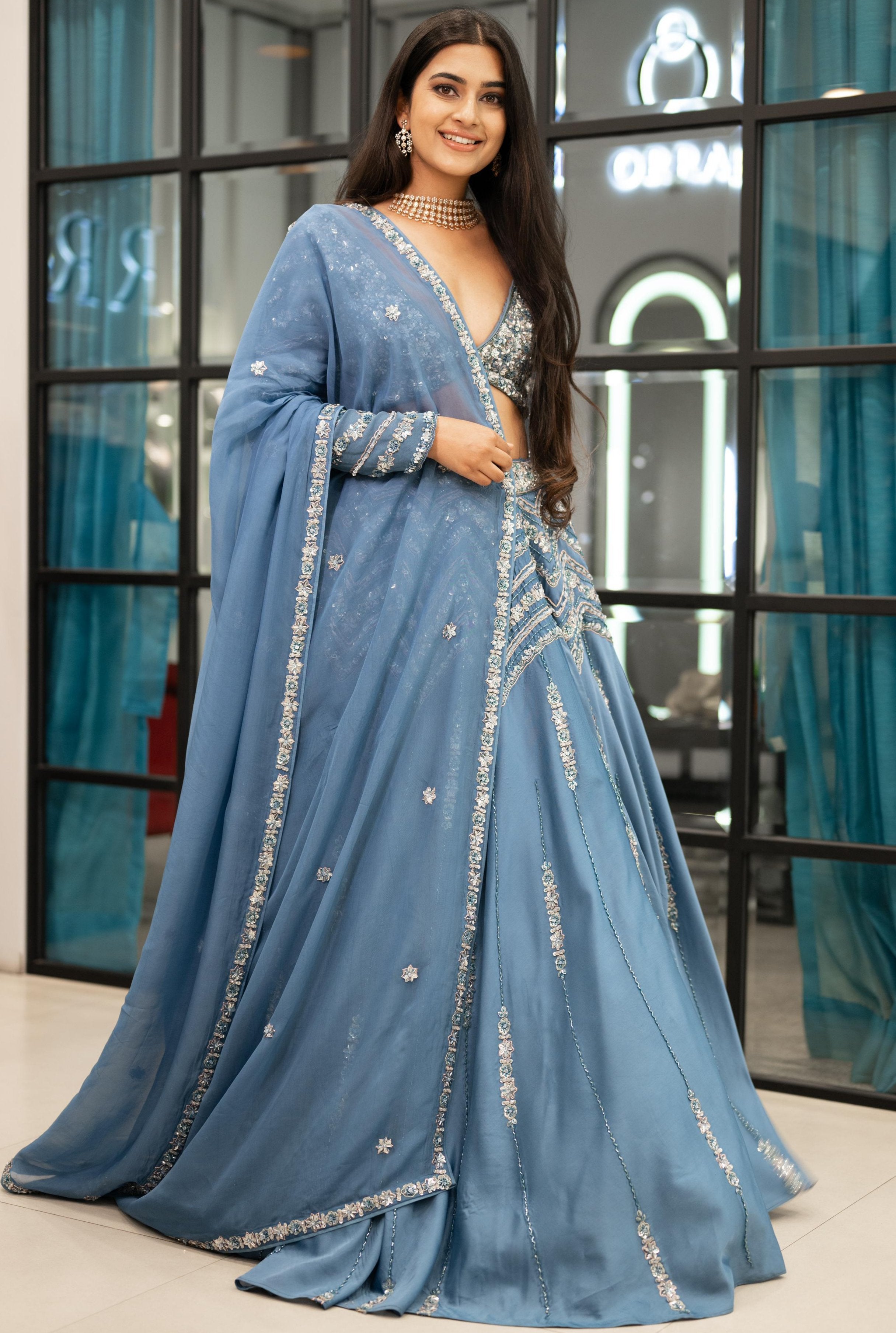 Bhavdeep Kaur in Marina Lehenga – Miku Kumar